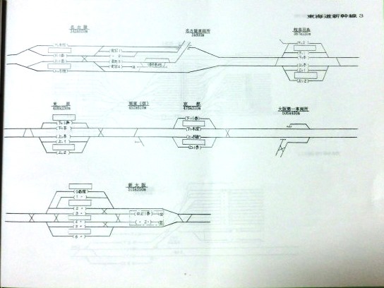 線路図表 東海道新幹線（東京〜名古屋〜新大阪） 昭和62年4月現在 - ディスカウントショップ よしむら